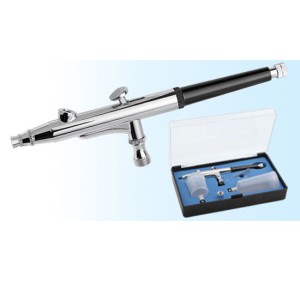 Large capacity double -action aerographer for a double action airograph ...