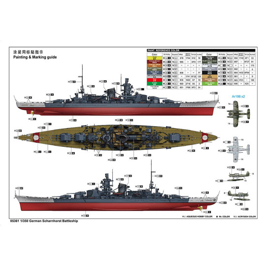 copy of Plastic Ship Model German Bismarck 1/350 - Scientific-MHD
